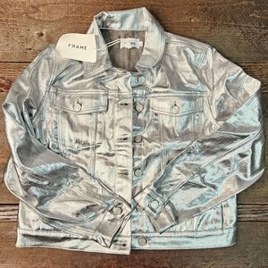 Frame Denim | Jackets & Coats | Frame Le Vintage Silver Luxury Denim ...